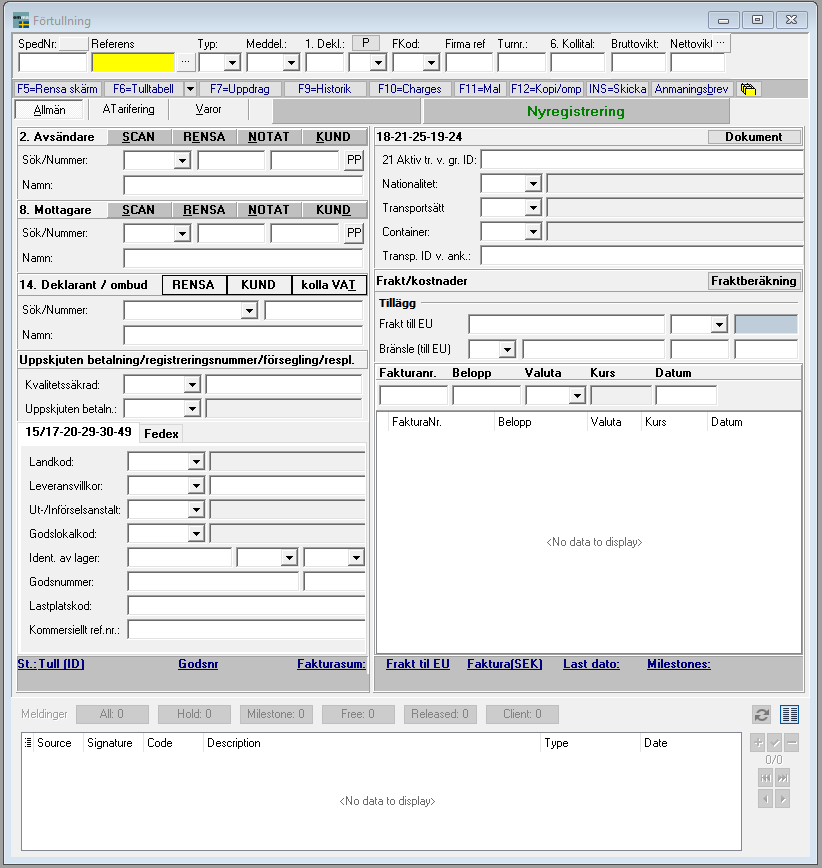 Old Customs Clearance - Swedish module