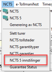 NCTS 5 NO - Functions & Default settings