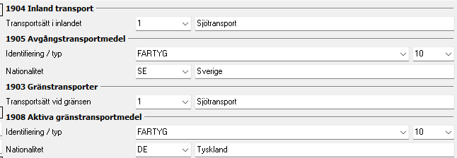 AES - Customs declaration for exports - CC515C