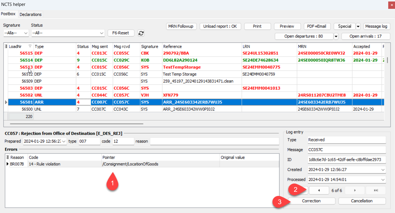 NCTS 5 SE - Arrival Notice and Unloading message