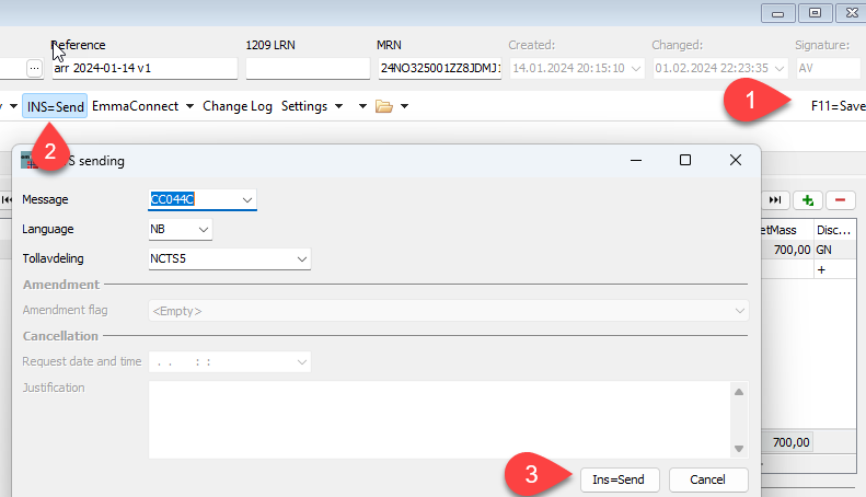 NCTS 5 NO - Arrival and Unloading message