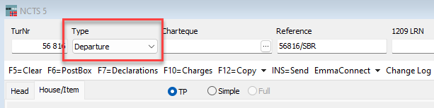 NCTS 5 NO - Entry/Exit Declaration