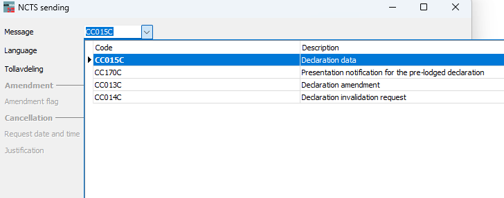 NCTS 5 NO - Entry/Exit Declaration