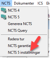 NCTS 5 SE - Functions and default setup