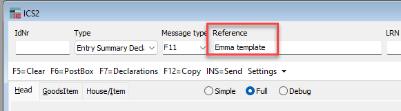 ICS2 - Templates for Filings