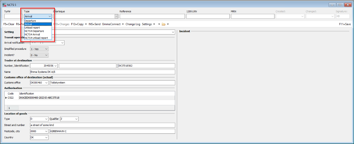DMS Forsendelse NCTS 5 DK - Arrival Notice and Unloading message