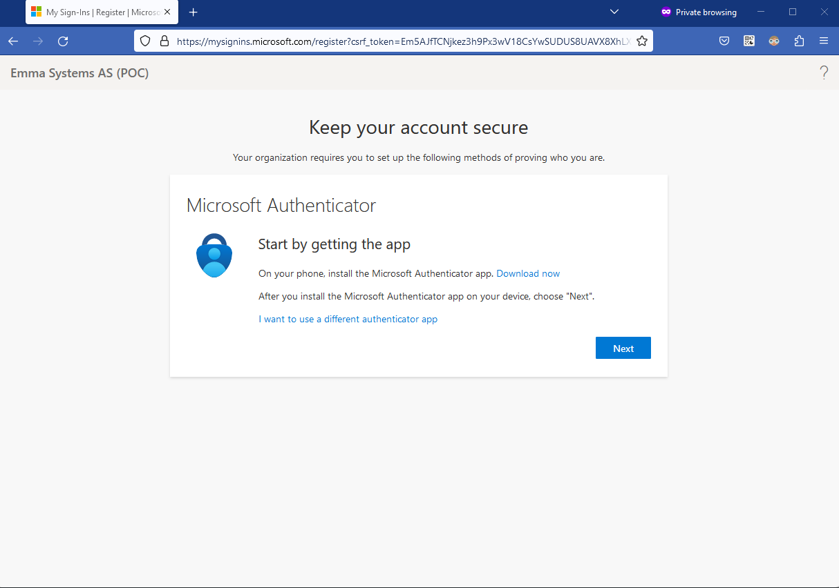 Emma Azure user setup
